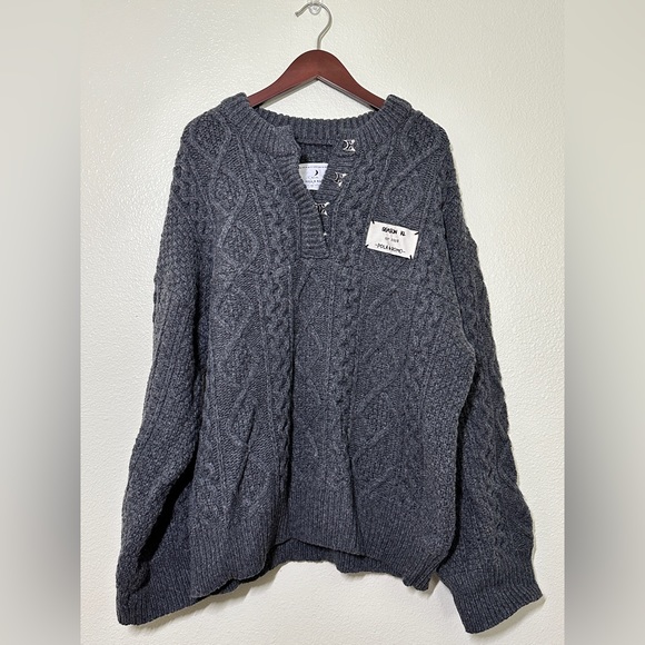 Pola&Romo | Sweaters | Pola Romo Oversized Dark Grey Knit Sweater ...